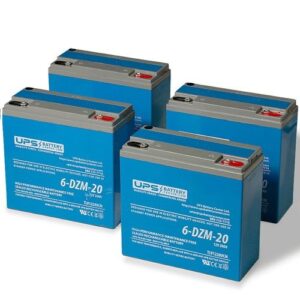 48v 20ah ebike/scooter battery pack - 6-dzm-20 12v 20ah (4 batteries in total) by upsbatterycenter®