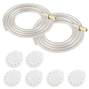 tubing for medela pump in style advanced breastpump released after jul 2006 plus 6 membranes in retail pack. replaces medela tubing and medela membrane. bpa free. made by maymom (2 tubes and 6 membranes)