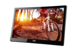 aoc e1659fwu 16in tft lcd usb powered monitor 8ms 16:9 500:1 contrast 1366x768