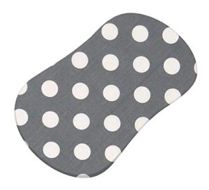 sheetworld fitted 100% cotton percale bassinet sheet fits halo bassinet swivel sleeper 17 x 30, polka dots grey, made in usa