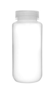 eisco reagent bottle, 500ml - wide mouth with screw cap - polypropylene - translucent