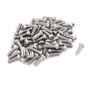 uxcell m2.5 x 8mm 304 stainless steel cross head phillips pan head screws bolt 60pcs