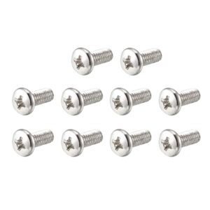 uxcell m4 x 10mm 304 stainless steel phillips pan head screws bolt 60pcs