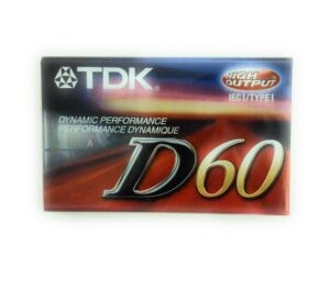 tdk d60 iec i/type 1 high output audio cassette.