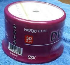 nx nexxtech dvd-r, 4.7gb, 50pk,