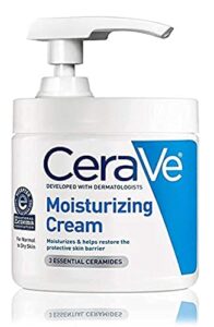 cerave moisturizing cream with pump 16 oz daily face and body moisturizer for dry skin