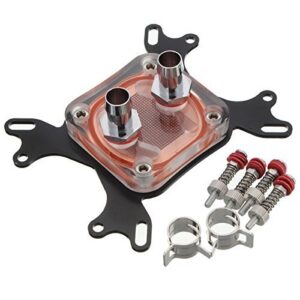 aveks cpu water cooling block waterblock 50mm copper base cool inner channel