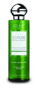 keune so pure exfoliate shampoo, anti-dandruff & scalp purifying cleanser, 8.5 fl oz