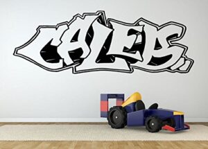 wall room decor art vinyl sticker mural decal caleb graffiti name poster boy baby name kids bedroom nursery playroom as2708