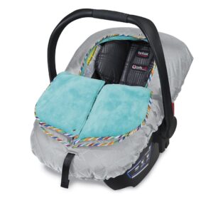 britax b-warm insulated infant car seat cover, machine washable, arctic splash