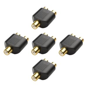 cable matters 5-pack gold plated rca split adapter