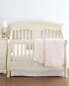 hudson park collection percale baby crib skirt - petal