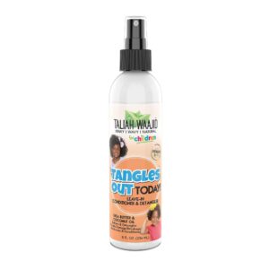 taliah waajid for children tangles out today leave-in conditioner | detangler for kids with kinky, wavy & natural hair | repairs damage & breakage – 8 oz (u048)