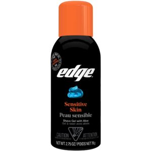 edge men's sensitive skin formula shave gel with soothing aloe, 2.75 ounce