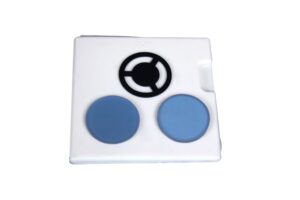 radical set of blue & frosted filter w darkfield stop for biology compound microscope