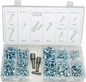 swordfish 32360-253pc self drill & tap screw assortment hex washer head self-drilling/tapping screw/hex washer head tek screw assortment