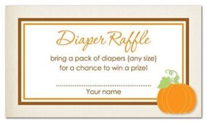 myexpression.com 48 little pumpkin diaper raffle cards