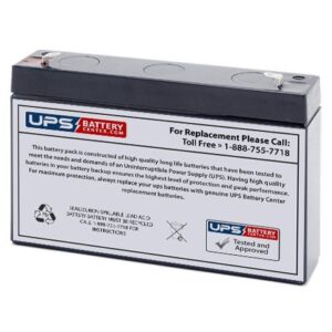 ep665 6 volt 7 ah sla replacement battery w/ f1 terminal