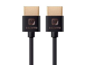 monoprice hdmi high speed cable - 4 feet - black, 4k@60hz, hdr, 10.2 gbps, 36awg, yuv 4:2:0 - ultra slim series