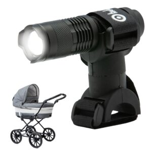 the original led stroller light and universal mount by life mounts - fits all stroller brands - (black)