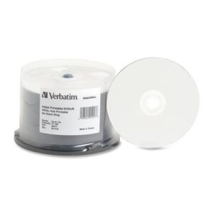 94917 verbatim datalifeplus 94917 dvd recordable media - dvd+r - 16x - 4.70 gb - 50 pack spindle - inkjet printable