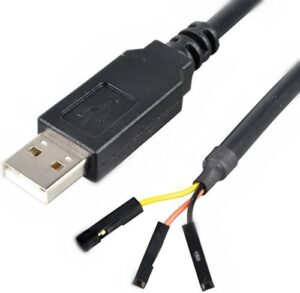 ezsync usb to ttl serial cable for rapsberry pi, 3.3v, ttl-232r-rpi compatible, debug and programming cable, ezsync012