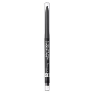 rimmel london exaggerate smoke n' shine eye definer eyeliner, long-wearing, gel formula, flake-free, 001, little black smokey, 0.01oz