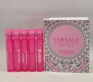 versace 5 bright crystal absolu edp spray sample travel vial .03 oz/1 ml each lot