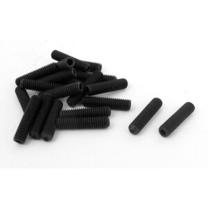 uxcell m6 x 25mm 1mm pitch hex socket set cup point grub screw black 20pcs