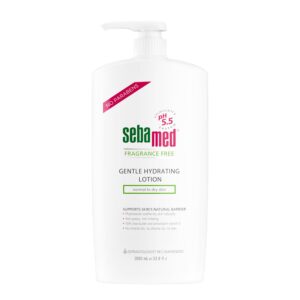 sebamed fragrance-free gentle hydrating lotion ultra mild dermatologist recommended moisturizer for normal to dry sensitive skin 33.8 fluid ounces (1 liter)