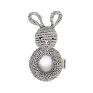 cheengoo organic crocheted bunny ring rattle