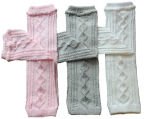 toptim baby knitted leg warmers for little girls, toddlers & children (color of 3)