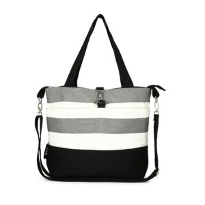 compact mommy tote bag - best designer ladies handbag for toddlers (also fits baby diapers)