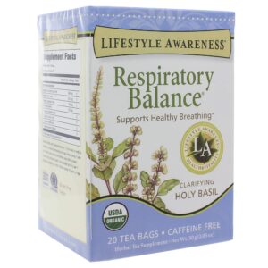 lifestyle awareness organic respiratory balance tea-20 bags by lifestyle awareness