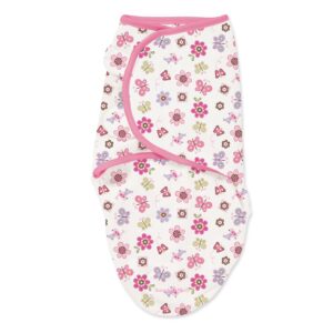 swaddleme original swaddle 1-pk, flutter flower (lg)