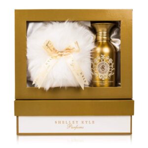 talc free shelley kyle signature shimmer powder gift box set, 48 grams