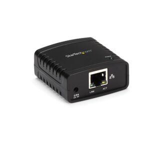 startech.com 10/100mbps ethernet to usb 2.0 network print server - windows 10 - lpr - lan usb print server adapter (pm1115u2)