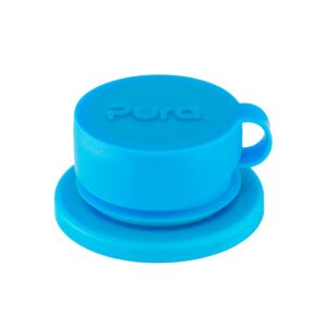 pura sport big mouth silicone sport top lid - plastic-free, spill-leak proof, medical-grade, fits all pura bottle - aqua