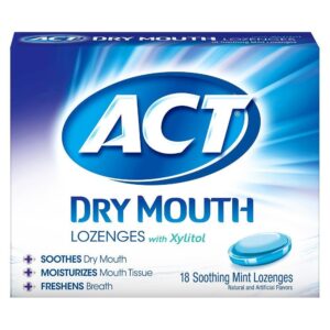 act dry mouth mint lozeng size 18ct