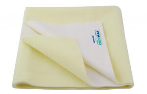 newnik waterproof, breathable, reusable mat/underpad/absorbent sheets/mattress protector (size: 70 x 50 centimeter, yellow)