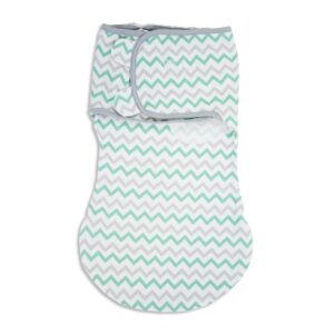 swaddleme wrapsack 1-pk, teal grey chevron (sm)