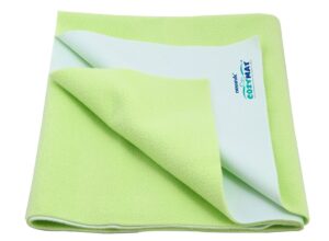 newnik cozymat waterproof, breathable, reusable mat/underpad/absorbent sheets/mattress protector (size: 140 x 100 centimeter, lemongreen)