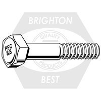 m6-1.00x35 mm metric class 8.8 hex cap screw plain (100/box)