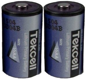 (2) tekcell sb-aa02 14250 1/2 lithium batteries for adt