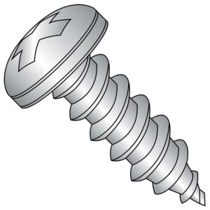 self tapping screw, #6 x 3/8", phillips pan head, type a, ft, 18-8 ss, 1000 pack