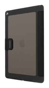 incipio ipad pro case, clarion ipad pro ultra-thin slim fit with translucent folio fold rigid over closure shock-absorbing cover - black