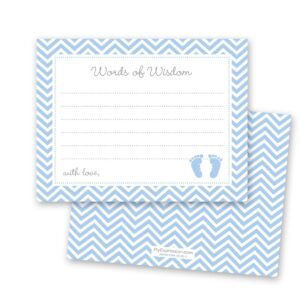 myexpression.com 48 cnt blue baby feet footprint advice cards