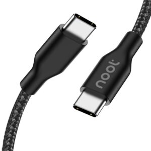 noot products usb c to usb c cable braided 6ft- pd 3.0 3a 60w charger cord for ipad pro 11/12.9/10.5/ipad air 4 10.9/google pixel 6/6 pro/5/5a/4a 5g/4a/4/4xl/2/2xl/3/3xl/3a/3a xl/samsung galaxy s20