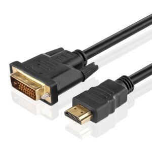 tnp high speed hdmi to dvi adapter cable (50 feet) - bi-directional hdmi to dvi & dvi to hdmi converter male to male connector wire cord supports hd video 1080p hdtv