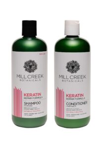 mill creek botanicals keratin shampoo and conditioner bundle 14 oz